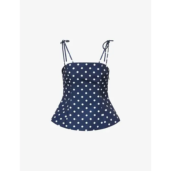 L.A-SPACE Polka Dot Woven Top