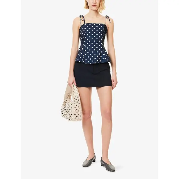 L.A-SPACE Polka Dot Woven Top