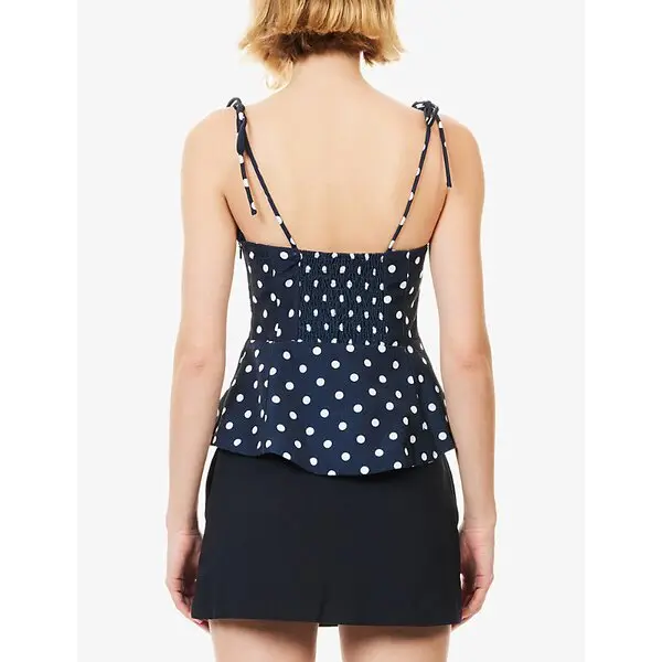 L.A-SPACE Polka Dot Woven Top