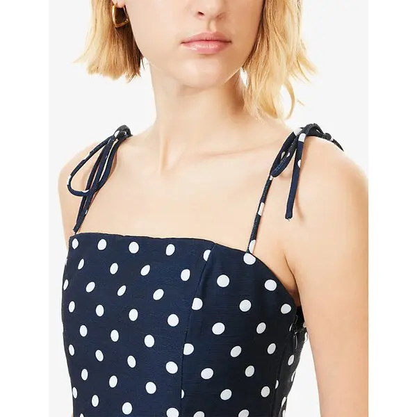 L.A-SPACE Polka Dot Woven Top