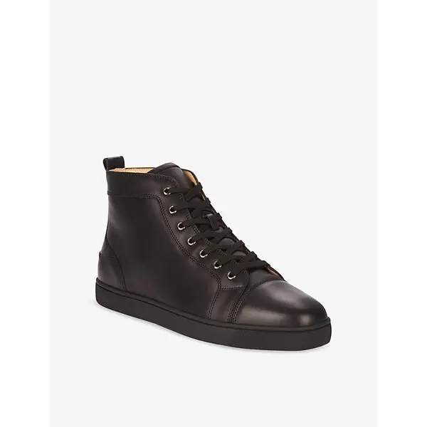 CHRISTIAN LOUBOUTIN Louis Leather High-top Trainers