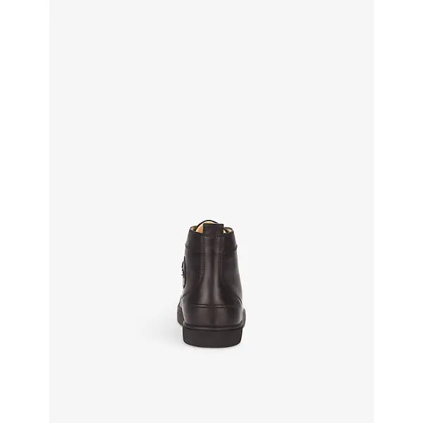 CHRISTIAN LOUBOUTIN Louis Leather High-top Trainers