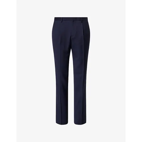 Sunspel Pleated Straight-leg Wool Trousers