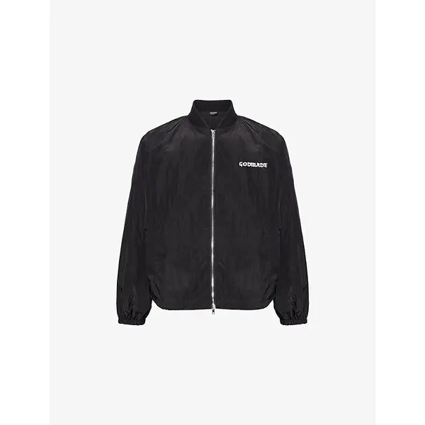 GODMADE Logo-embroidered Long-sleeve Shell Bomber Jacket