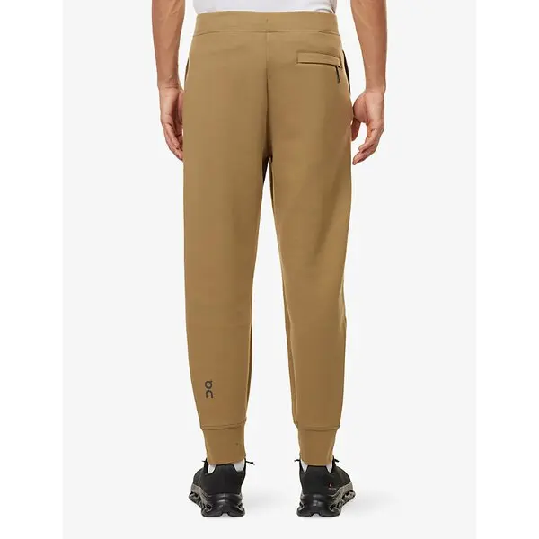 On Focus Tech Tapered-leg Stretch-cott Blend Jogging Bottoms - Nutmeg