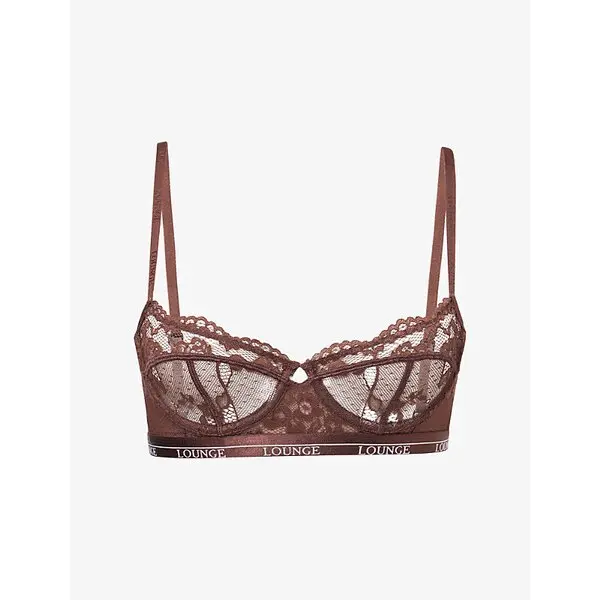 Lounge Blossom Balcony Lace Bra - Brunette