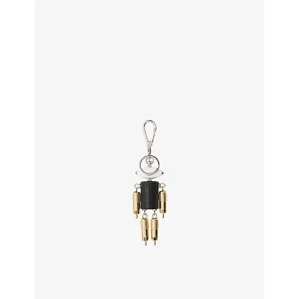 Prada Robot Saffiano Leather Bag Charm - Black