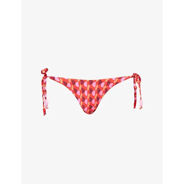 Seafolly Tie-side Rio Bikini Bottoms - Flame