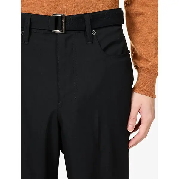 Sacai Classic Straight-leg Wool-blend Suiting Pants