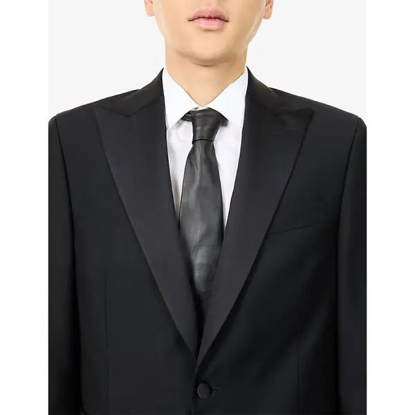 OSCAR JACOBSON Frampton Peak-lapel Wool Blazer