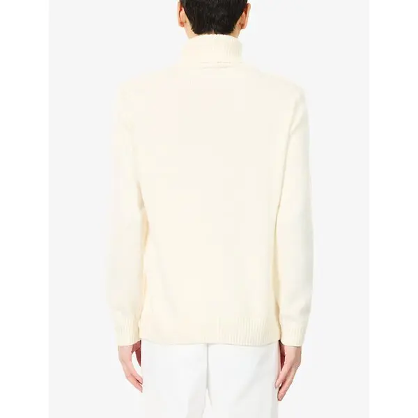 OSCAR JACOBSON Cable-knitted Wool-blend Jumper