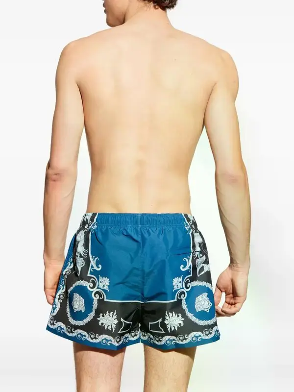 Versace Printed Swim Shorts - Blue