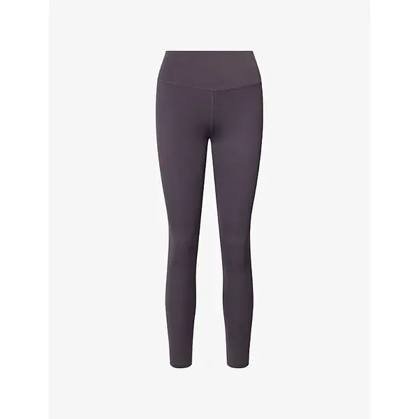 L.A-SPACE High-waisted Embroidered-logo Stretch-jersey Leggings