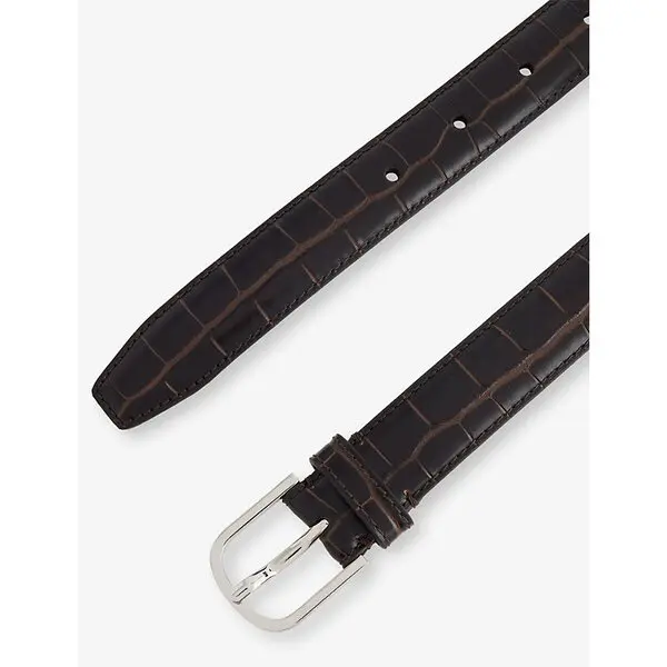 TOTEME Embossed Croc Leather Belt