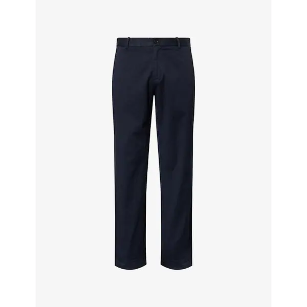 Sunspel Straight-leg Regular-fit Cotton Chinos - Navy