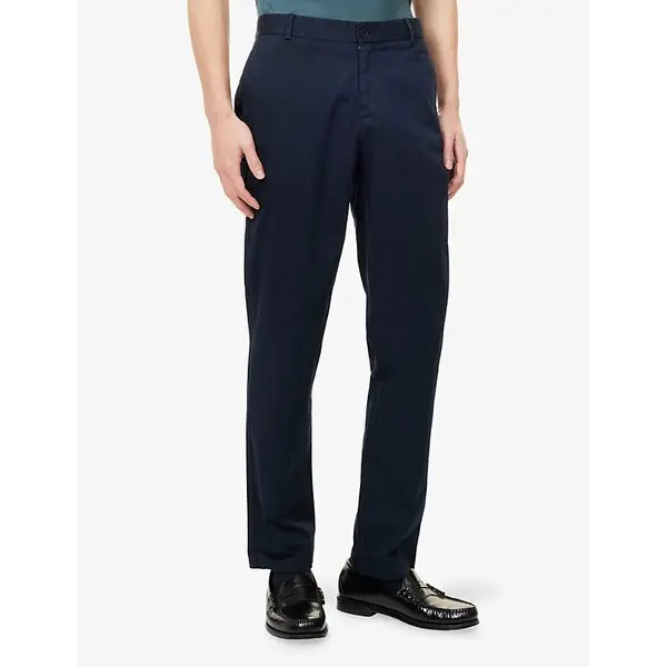 Sunspel Straight-leg Regular-fit Cotton Chinos - Navy
