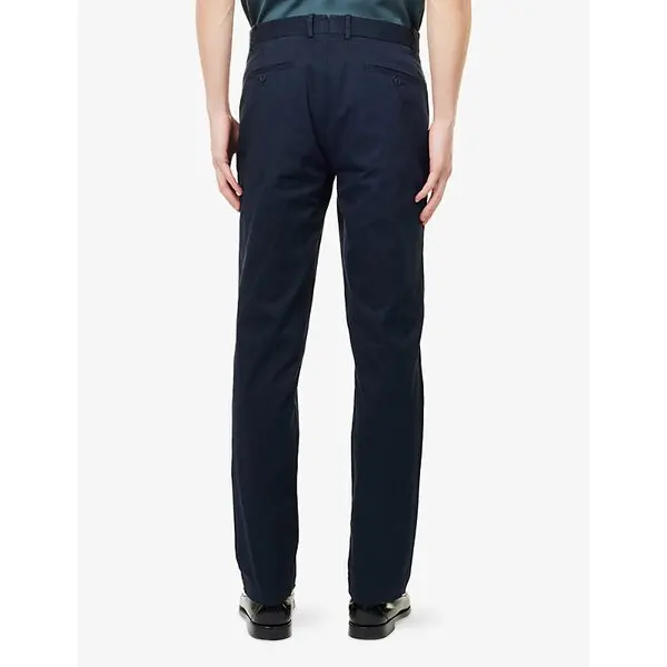 Sunspel Straight-leg Regular-fit Cotton Chinos - Navy