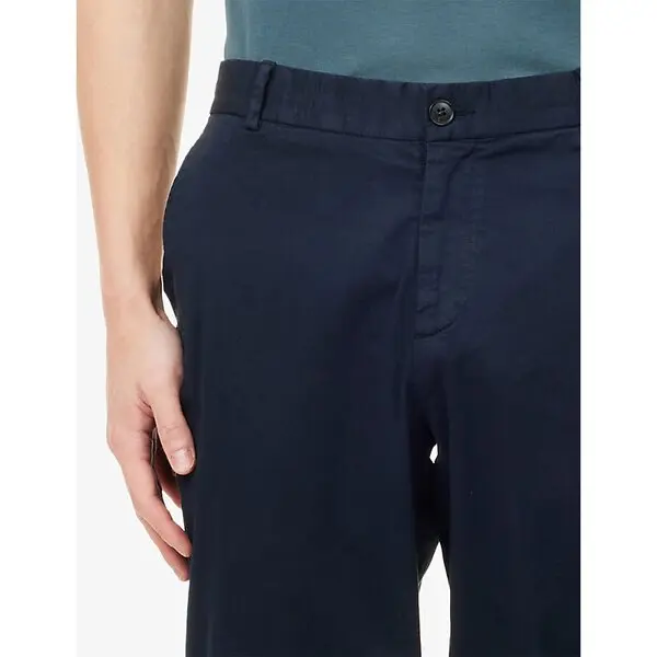 Sunspel Straight-leg Regular-fit Cotton Chinos - Navy