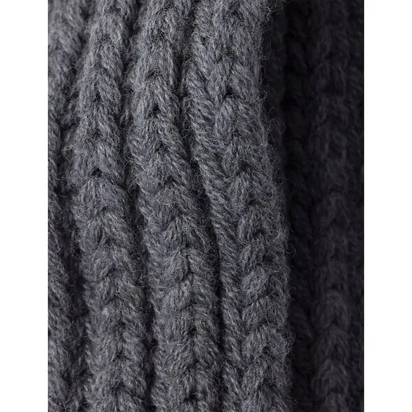 Prada Logo-plaque Wool Scarf - Grey