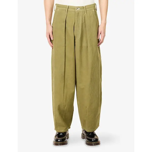 STORY MFG. Lush Pleated Wide-leg Denim Jeans