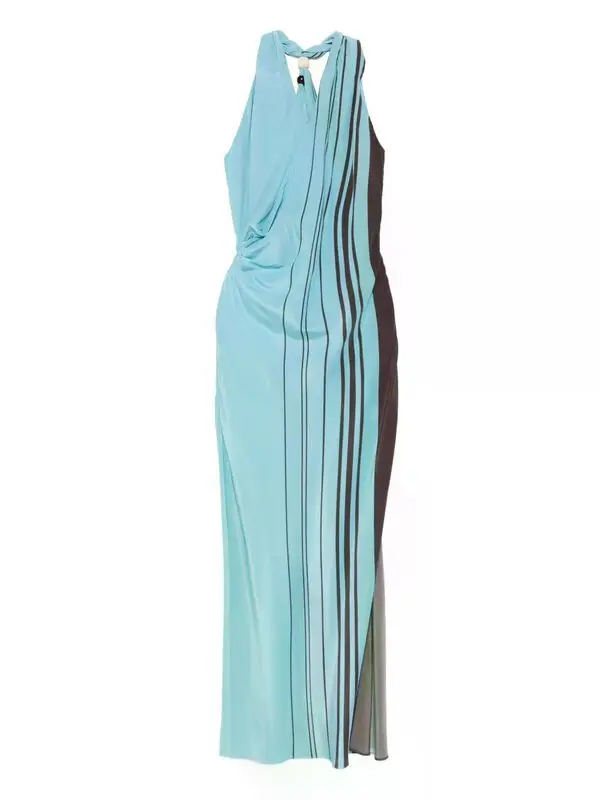 SIR. Striped Halterneck Maxi Dress