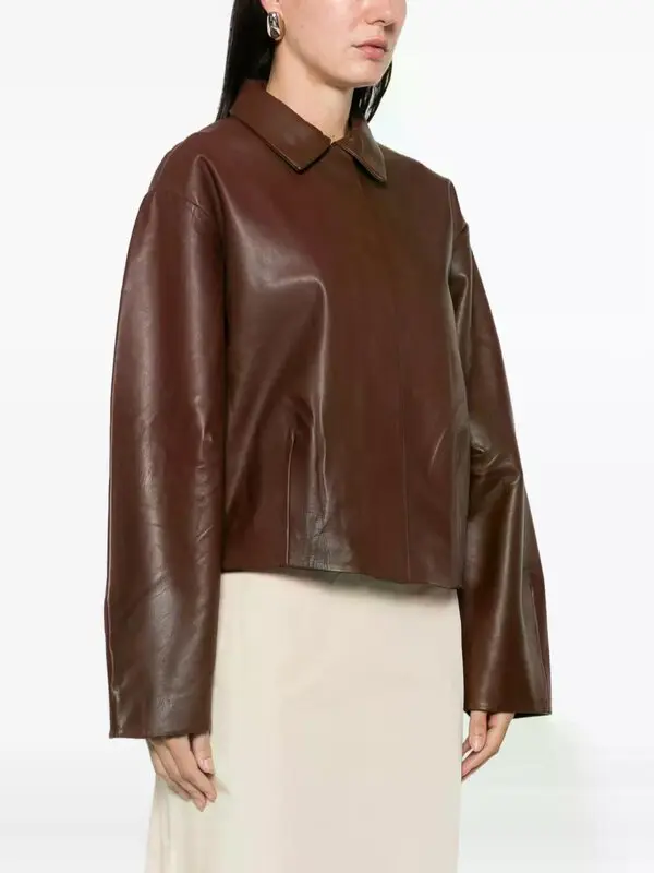 ST. AGNI Cocoon Leather Jacket