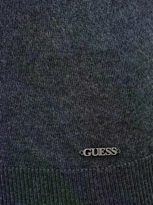 Guess Roll-neck Logo Sweater - Grey