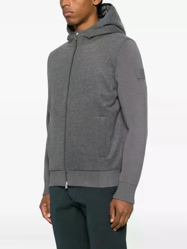 BOSS P-heflo Zip-up Sweater - Grey