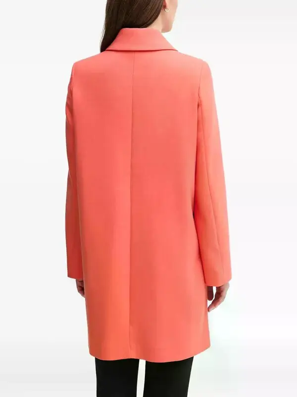 BENETTON Flap Pocket Collared Coat - Orange