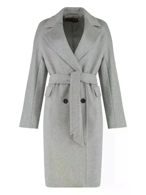 Max Mara Double-breasted Belted Coat - Grey