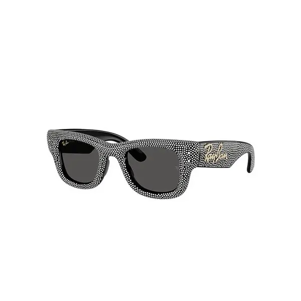 Ray-ban Wayfarer Puffer Crystal Pavè Edition Sunglasses - Black & Strass Pave
