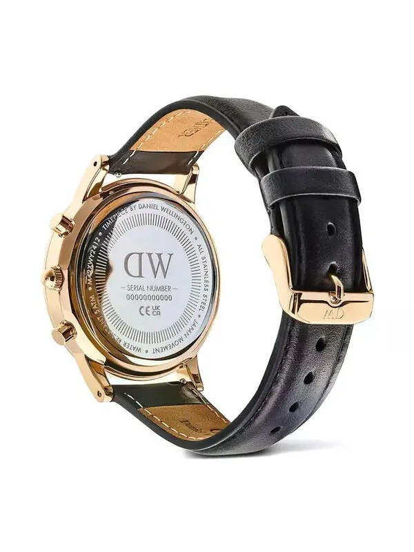 DANIEL WELLINGTON Chronograph Watch With Leather Strap