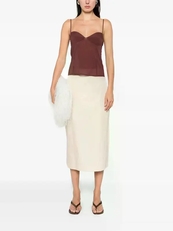 ST. AGNI Strapless Top - Brown
