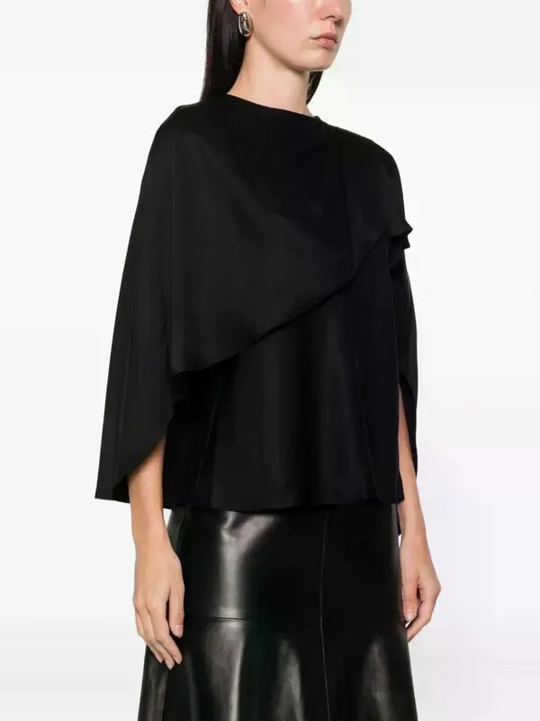 Simkhai Cape-detail Top - Black