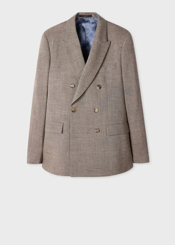 Paul Smith Flecked Wool-viscose Double-breasted Blazer