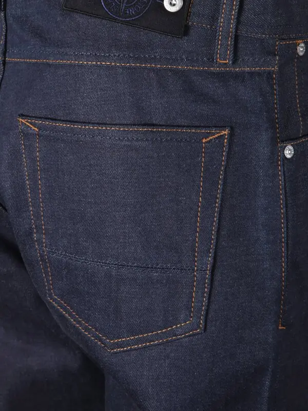Stone Island Selvedge Regular Trousers - Blue