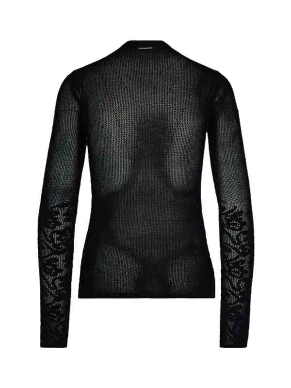 Patrizia Pepe Raw-cut Turtleneck With Lace