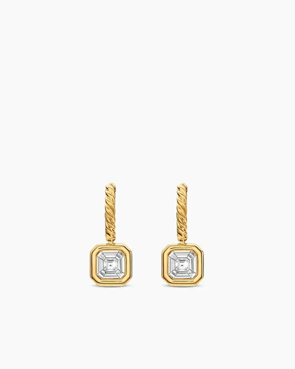David Yurman Illusion Set Drop Earrings - Diamond