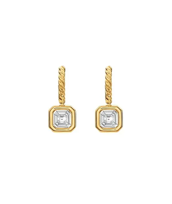 David Yurman Illusion Set Drop Earrings - Diamond