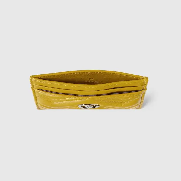 Gucci Gg Marmont Card Case Leather - Yellow