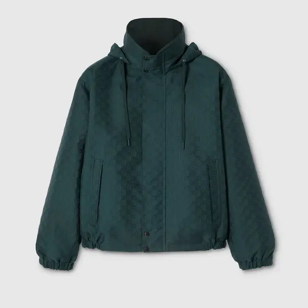 Gucci Reversible Cotton Ripstop Zip Jacket - Blue