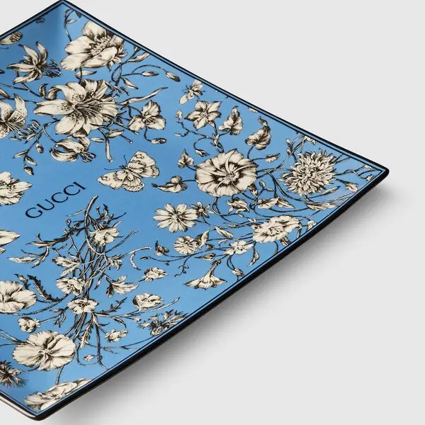 Gucci Flora Sketch Print Large Trinket Tray