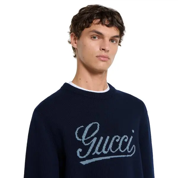 Gucci Knit Wool Sweater With Intarsia