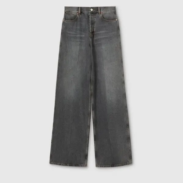 Gucci Wide Leg Denim Pants