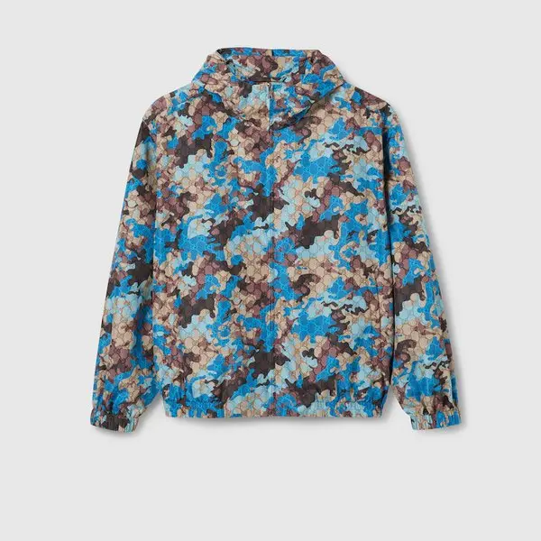 Gucci Printed Technical Poplin Zip Jacket