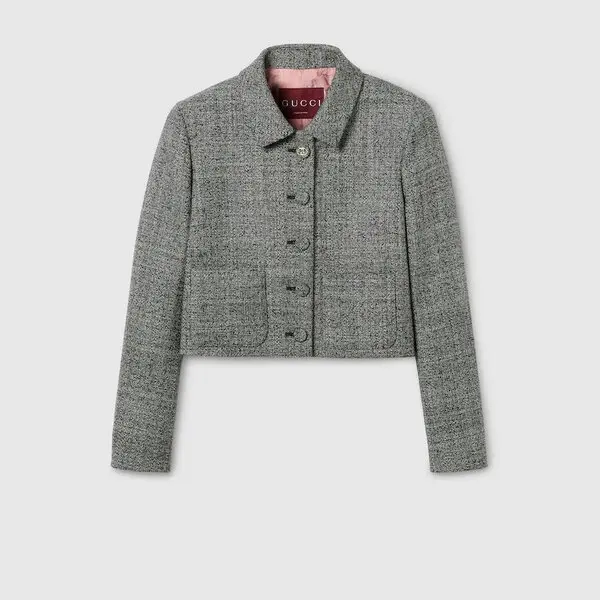 Gucci Wool Grisaille Jacket - Black