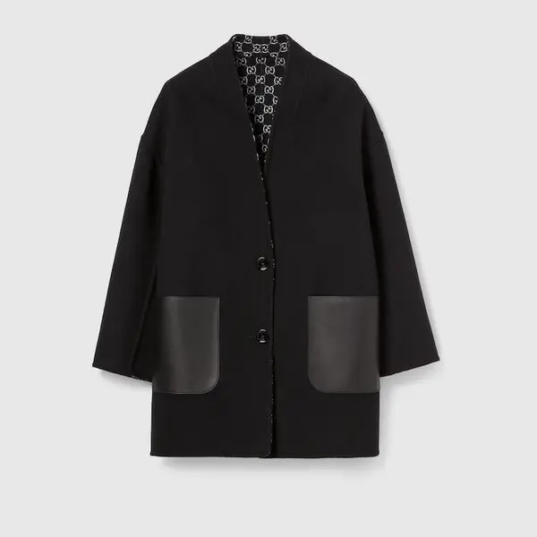 Gucci Reversible Silk Wool Coat