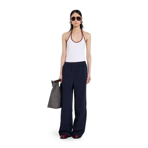 Gucci Heavy Cotton Rib Tank Top With Embroidery