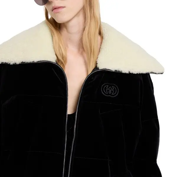 Gucci Cotton Velvet Puffer Bomber