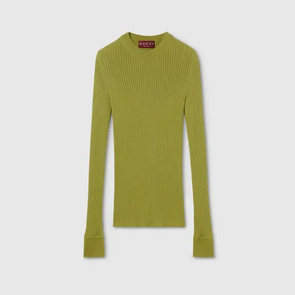 Gucci Rib Cashmere Silk Top